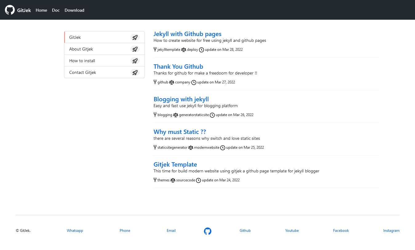 Github Jekyll Themes Free